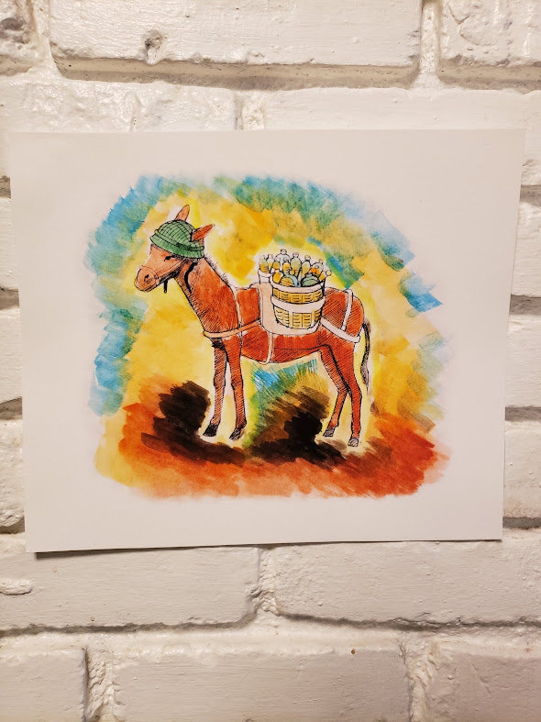 Water Donkey, Wall Art, Donkey Art, Room Decor, - Etsy