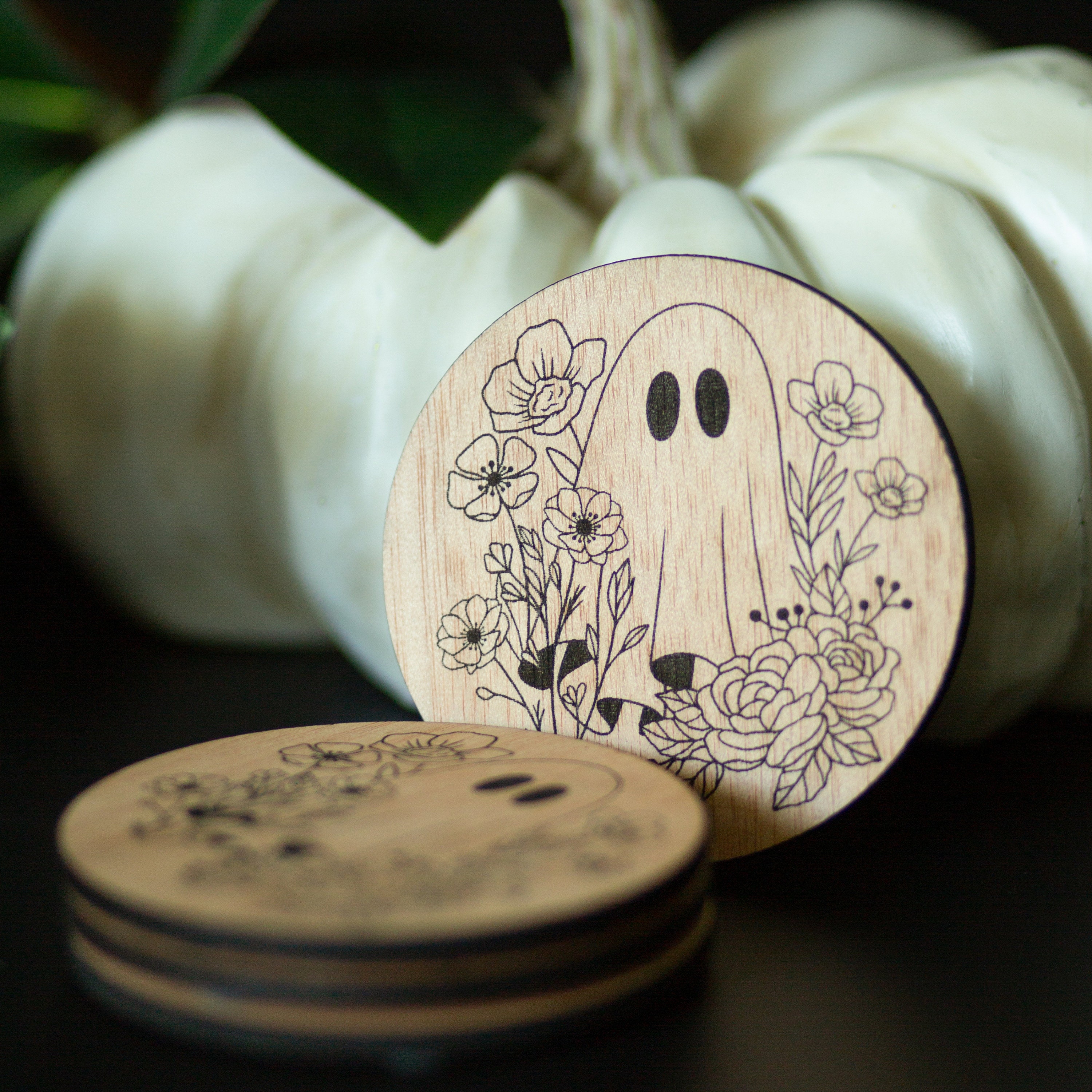 Cute Ghost Halloween Coasters,halloween Gift,unique Gift,halloween ...
