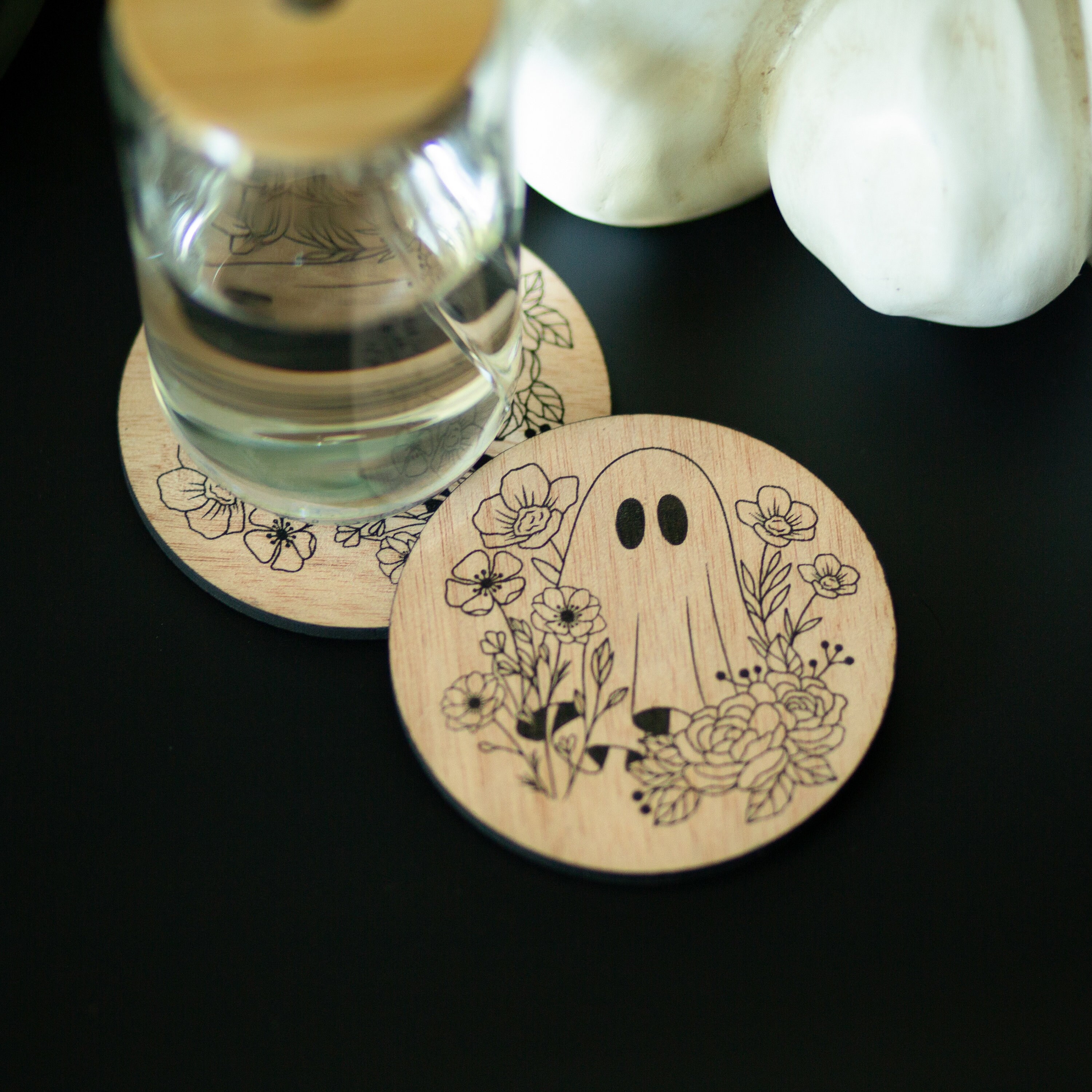 Cute Ghost Halloween Coastershalloween Giftunique - Etsy