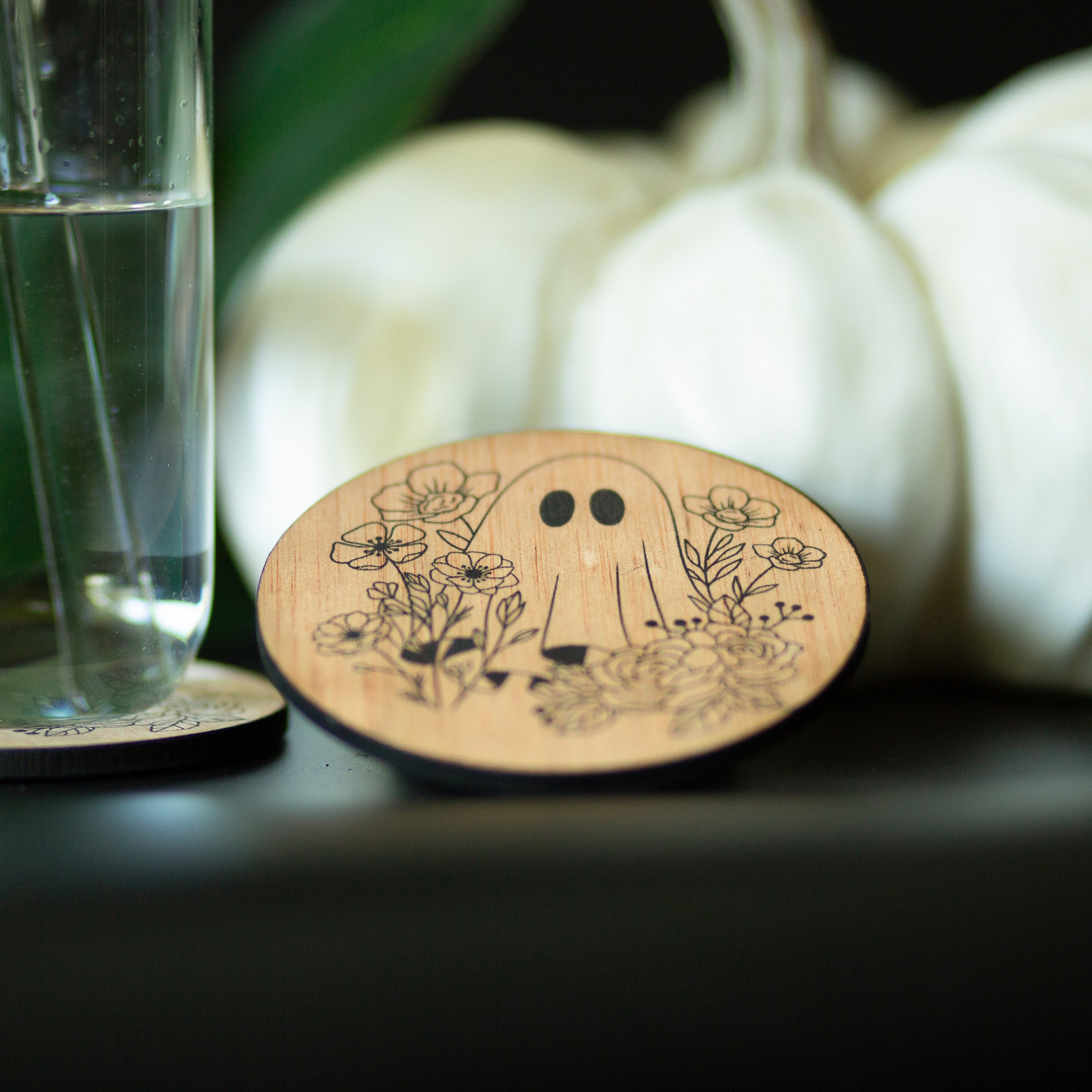 Cute Ghost Halloween Coastershalloween Giftunique - Etsy