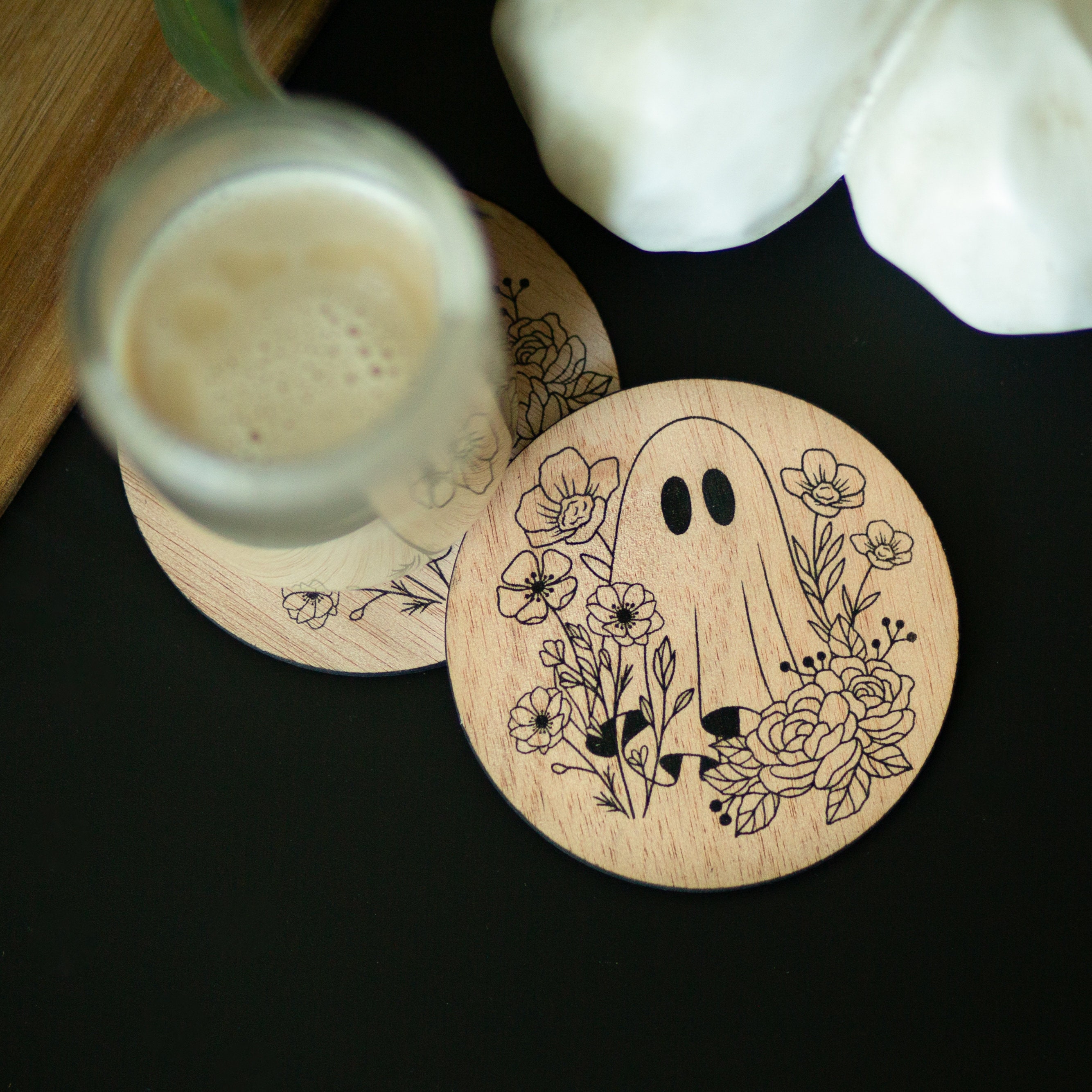 Cute Ghost Halloween Coasters,halloween Gift,unique Gift,halloween ...