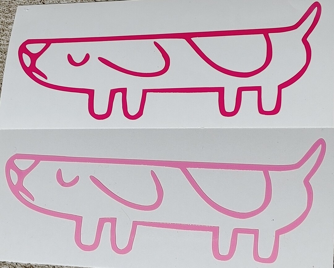 Long Dog Decal Sticker , Car Window - Etsy