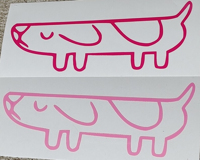 Long Dog Decal Sticker , Car Window - Etsy