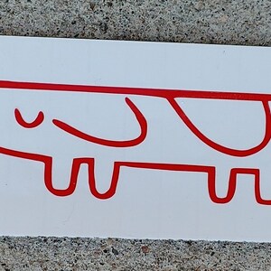 Long Dog Decal Sticker , Car Window - Etsy