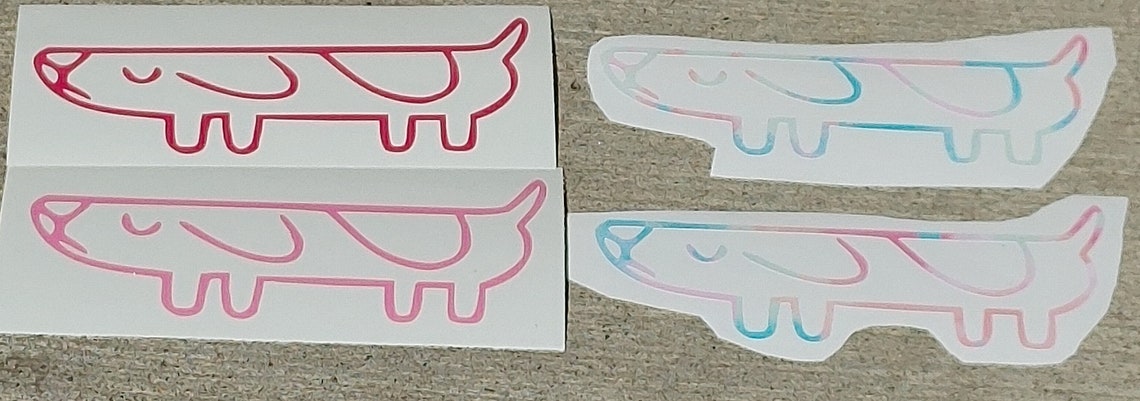 Long Dog Decal Sticker , Car Window - Etsy