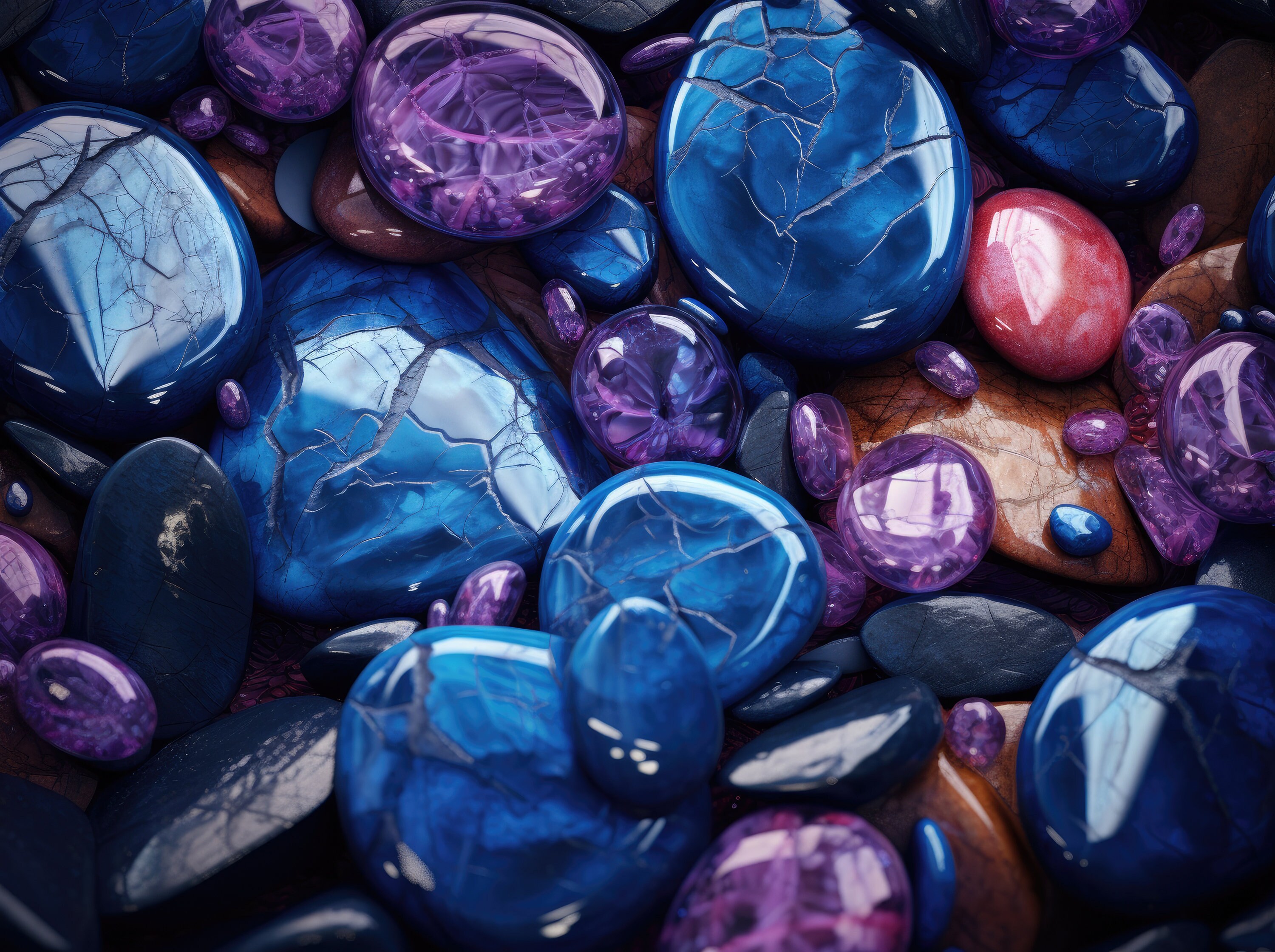 Chromatic Intensity - Blue Shiny Stones: Digital Download (50 JPEG ...