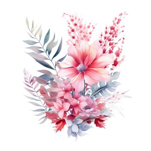 Wild Floral Clipart Bundle - 47 Watercolor Wild Flowers - Wedding ...