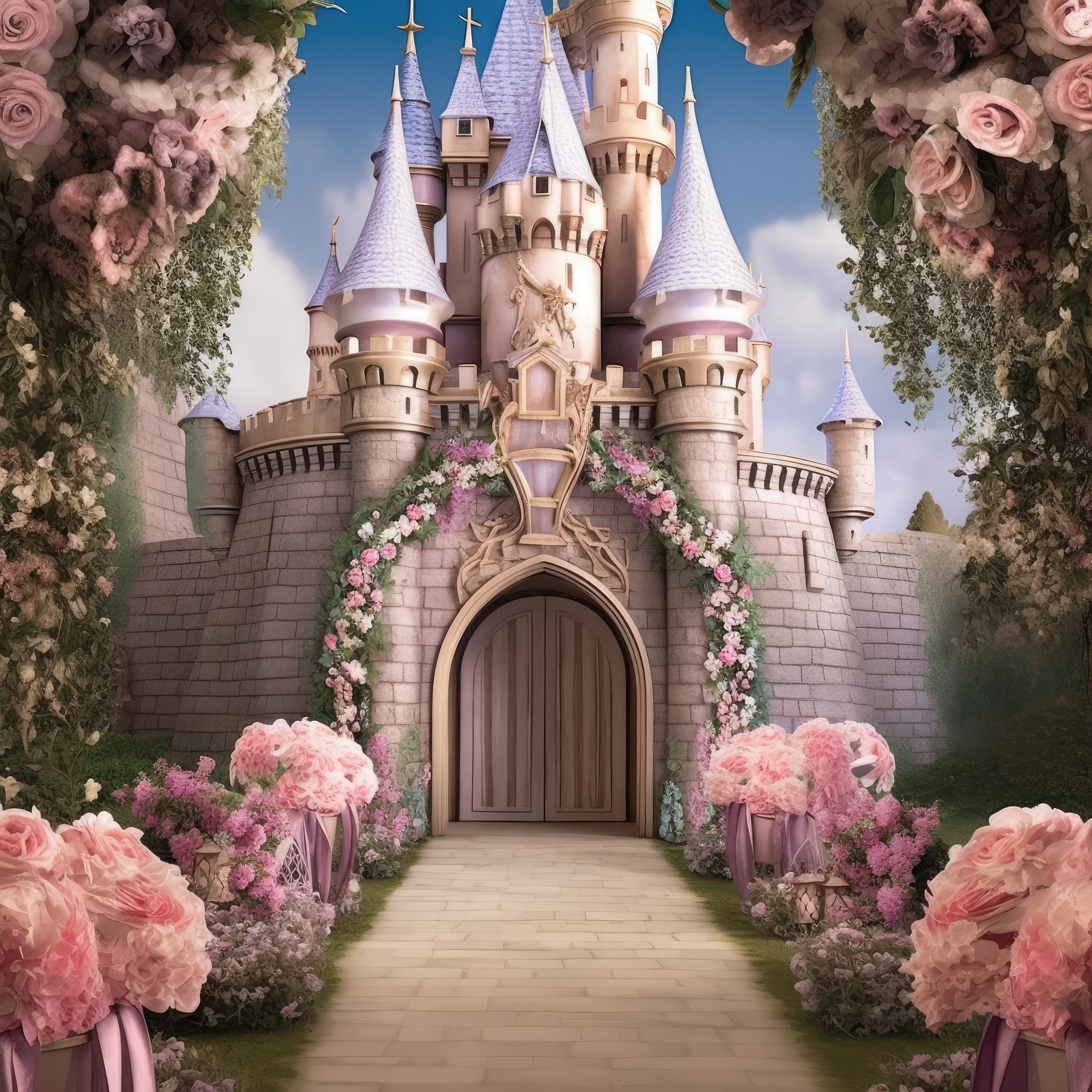 Fairytale Castle Digital Backdrop Collection 45 Jpeg Files - Etsy