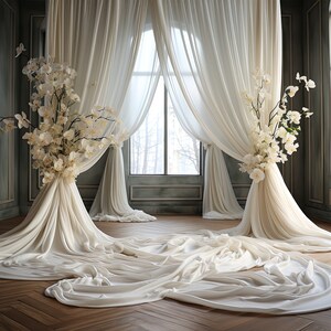 Digital Backdrops: 30x Breathtaking White Dreamy Sheer Curtain ...