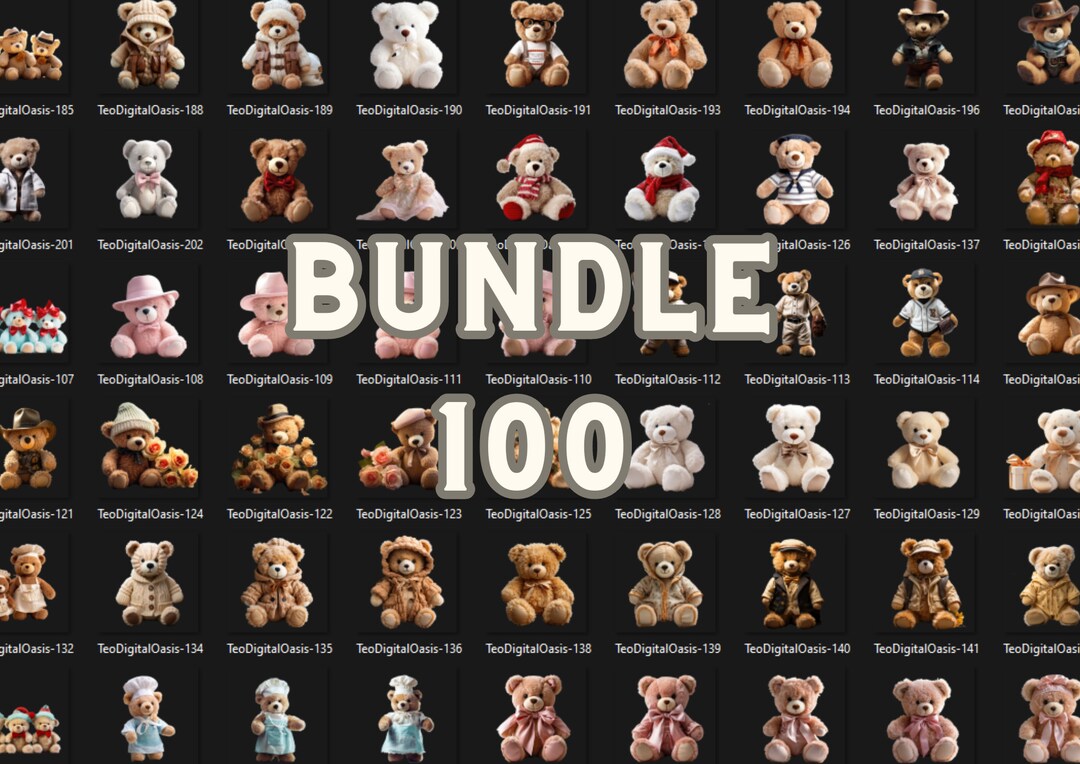 Teddy Bear PNG Collection - 100 High-quality Files, Christmas Hats ...