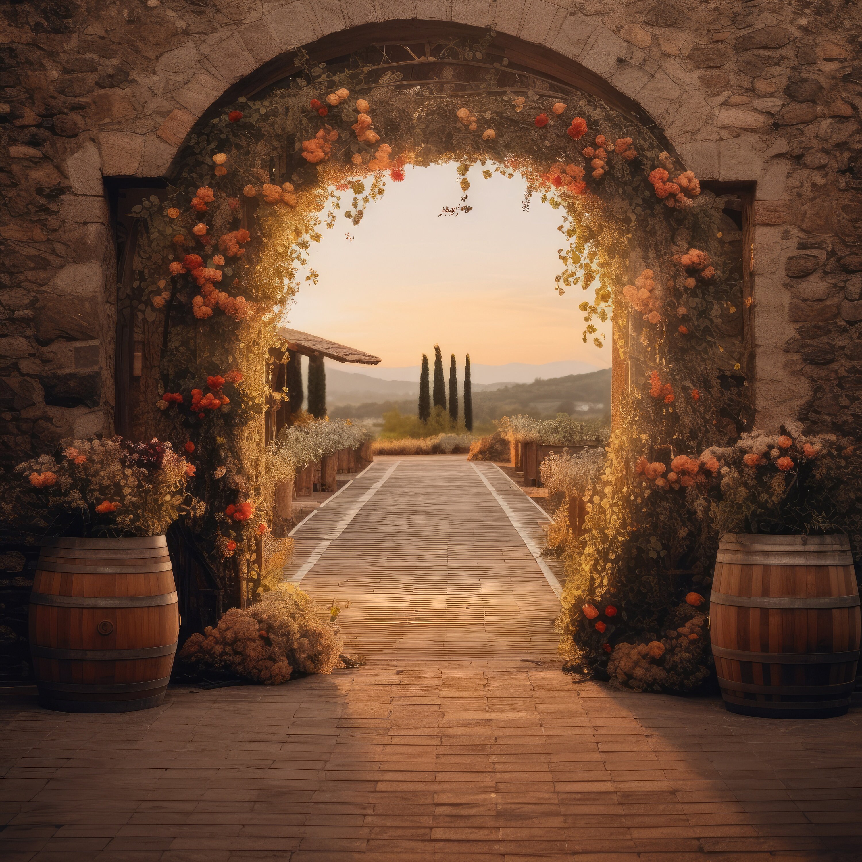 Romantic Vineyard Digital Backdrop Collection - 35 Jpeg Files for ...