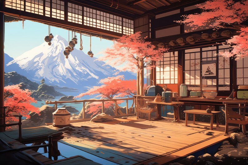 Digital Backdrops: Japanese House Digital Backdrop Collection - Etsy