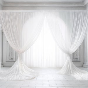Digital Backdrops: 20x Breathtaking White Dreamy Sheer Curtain ...