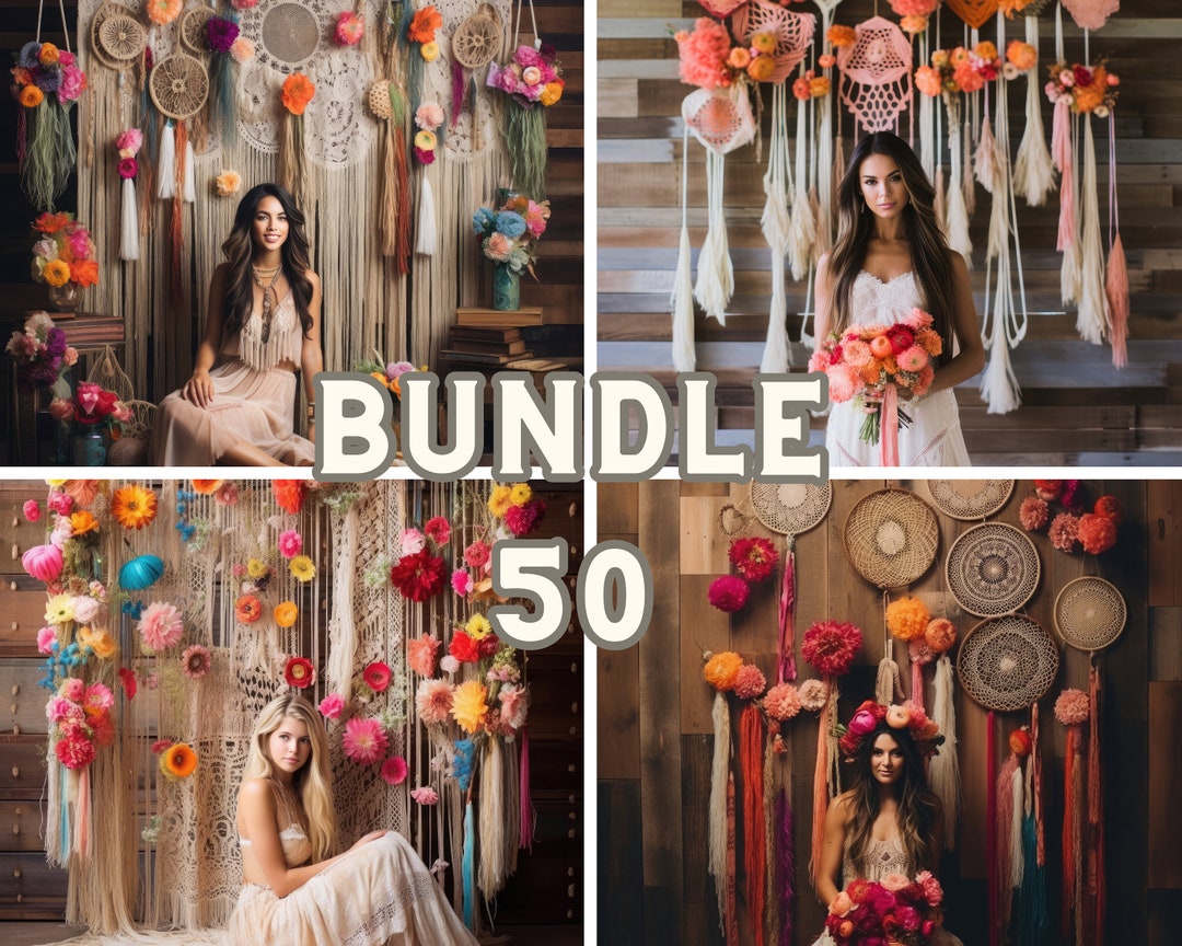 Bohemian Bliss Digital Backdrop Collection - 50 Jpeg Files for Download ...