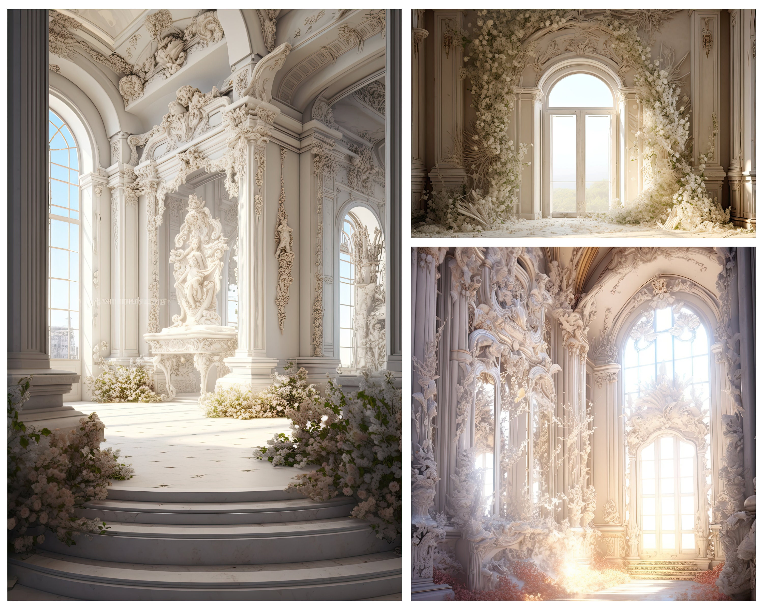 Digital Backdrops: 27x Breathtaking White Room Backgrounds - Etsy