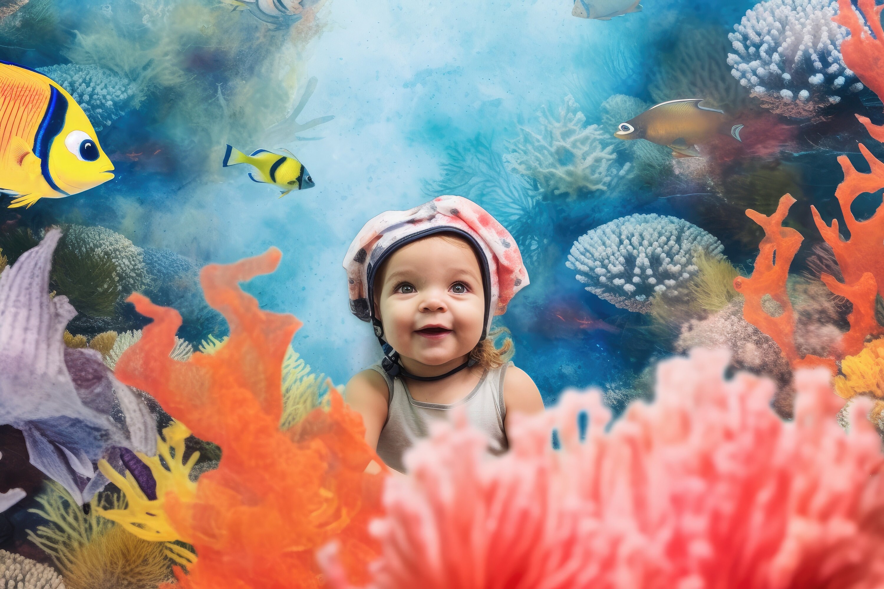 Underwater Wonderland Digital Backdrop Set of 40 - Instant Download ...
