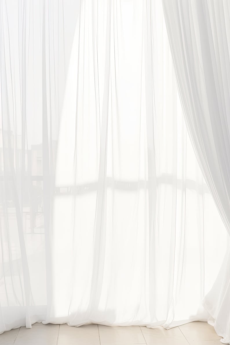 Digital Backdrops: 20x Breathtaking White Dreamy Sheer Curtain - Etsy