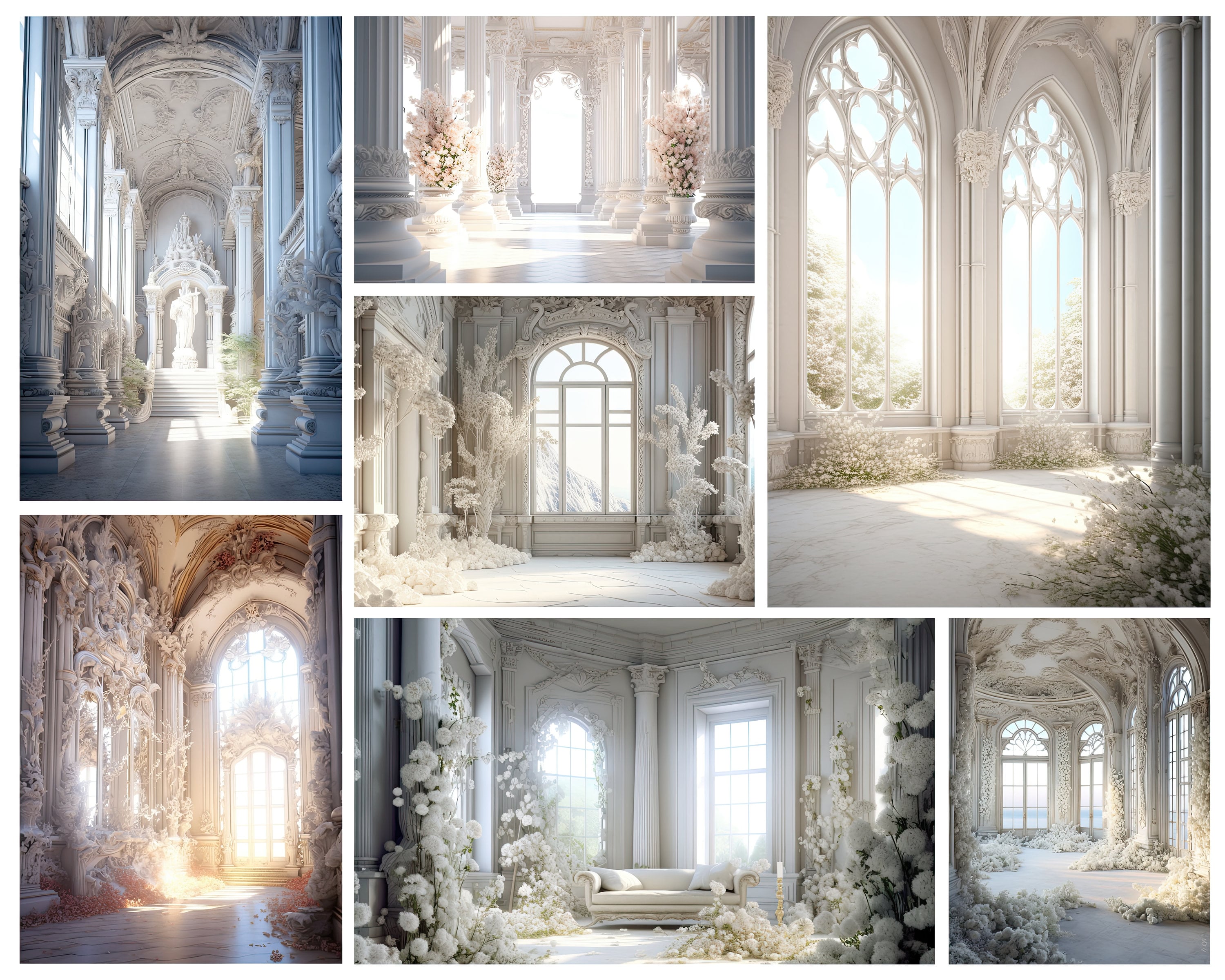 Digital Backdrops: 27x Breathtaking White Room Backgrounds - Etsy