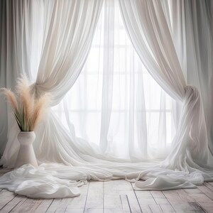 Digital Backdrops: 20x Breathtaking White Dreamy Sheer Curtain ...