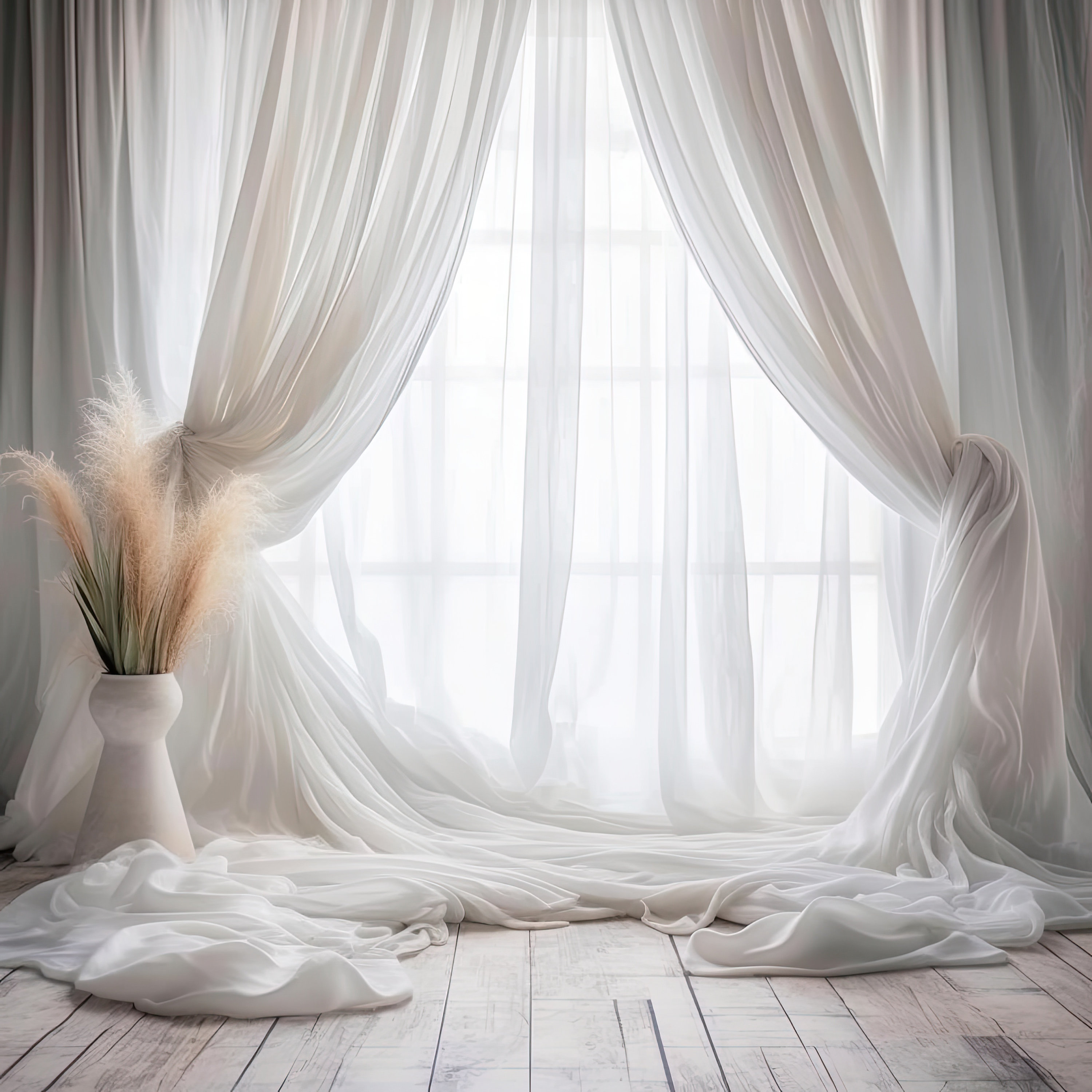 Digital Backdrops: 20x Breathtaking White Dreamy Sheer Curtain - Etsy