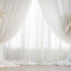 Digital Backdrops: 30x Breathtaking White Dreamy Sheer Curtain ...