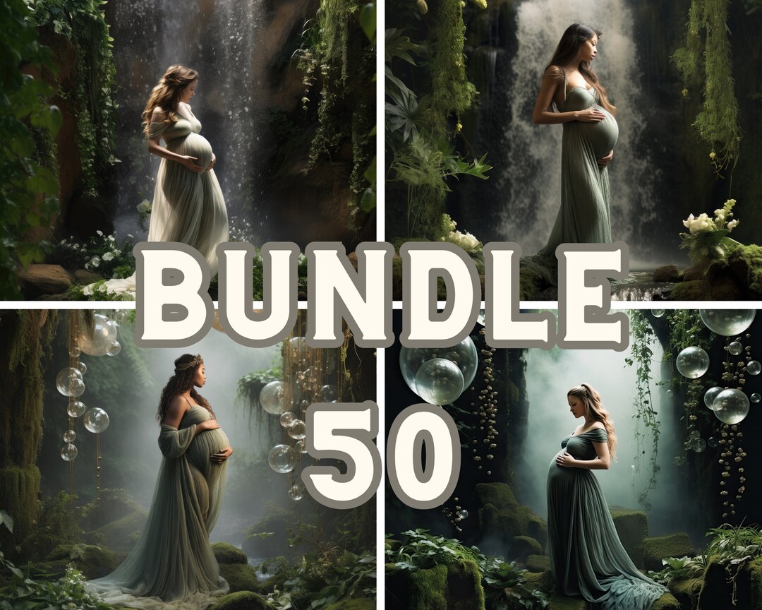 Mystical Waterfall Digital Backdrop Collection - 50 Jpeg Files for ...