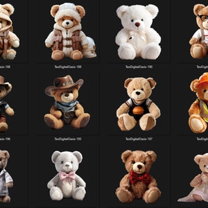 Teddy Bear PNG Collection - 100 High-quality Files, Christmas Hats ...