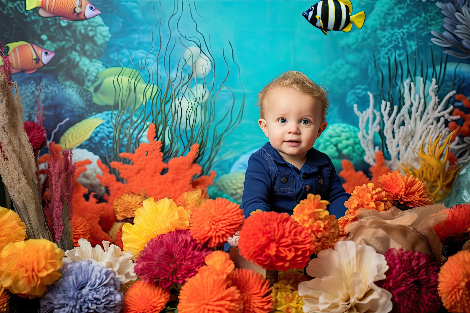 Underwater Wonderland Digital Backdrop Set of 40 - Instant Download ...