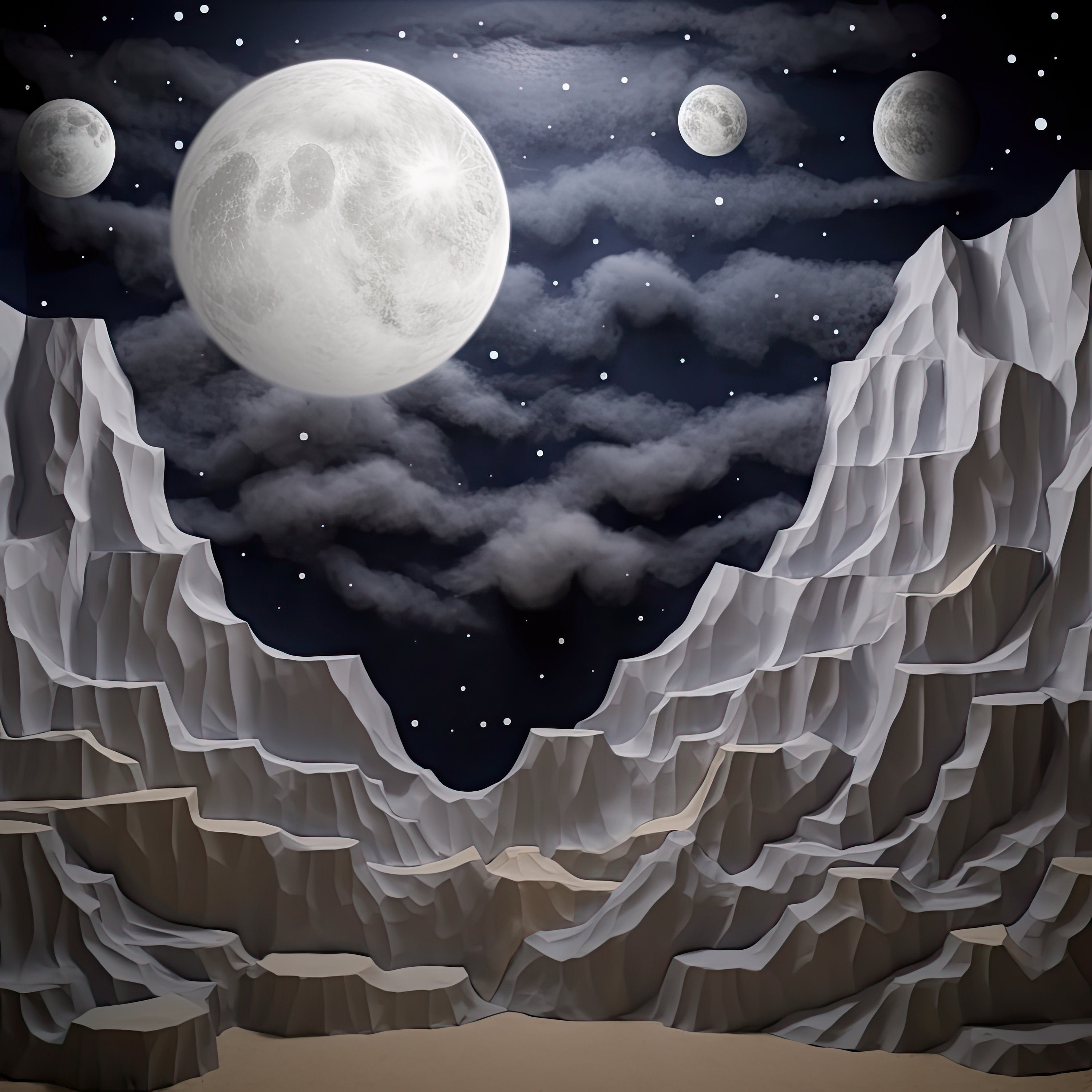 Lunar Landscape Digital Backdrop Collection 50 Jpeg Files - Etsy