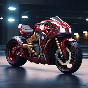 Famous Characters Style Motorbike Photo Backdrops With Studio Lights ...