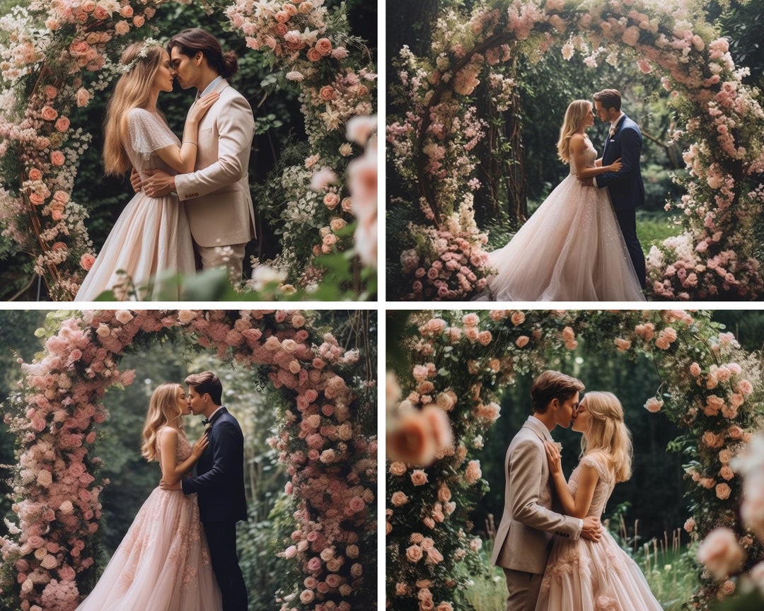 Digital Backdrops 40x Wedding Ceremony Background: Spring Garden Style ...