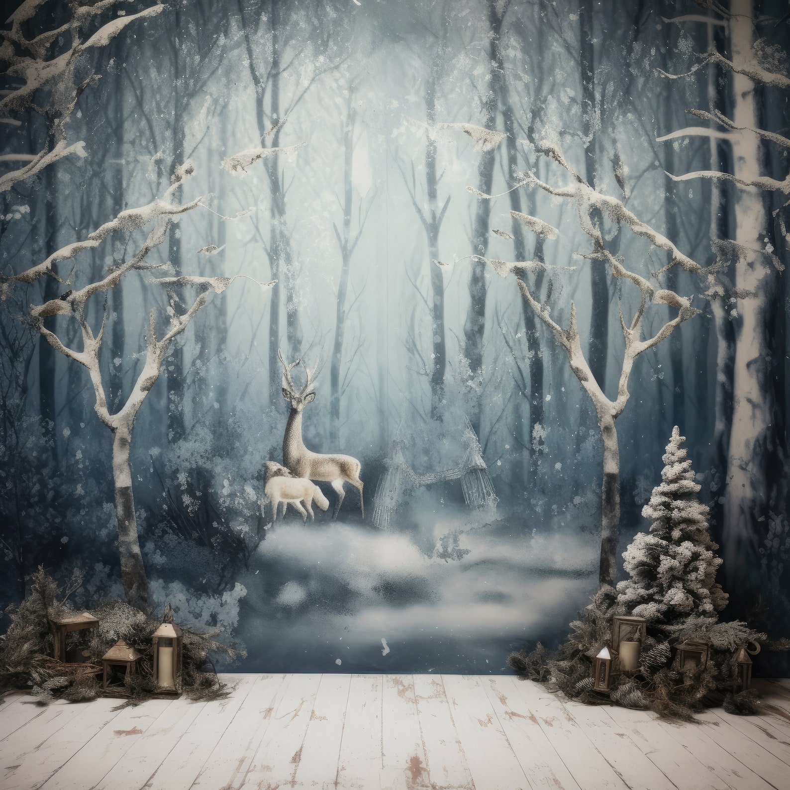 Winter Wonderland Digital Backdrop Collection 40 Jpeg Files - Etsy