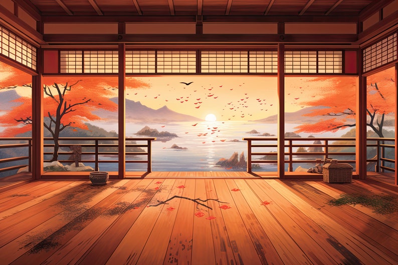Digital Backdrops: Japanese House Digital Backdrop Collection - Etsy