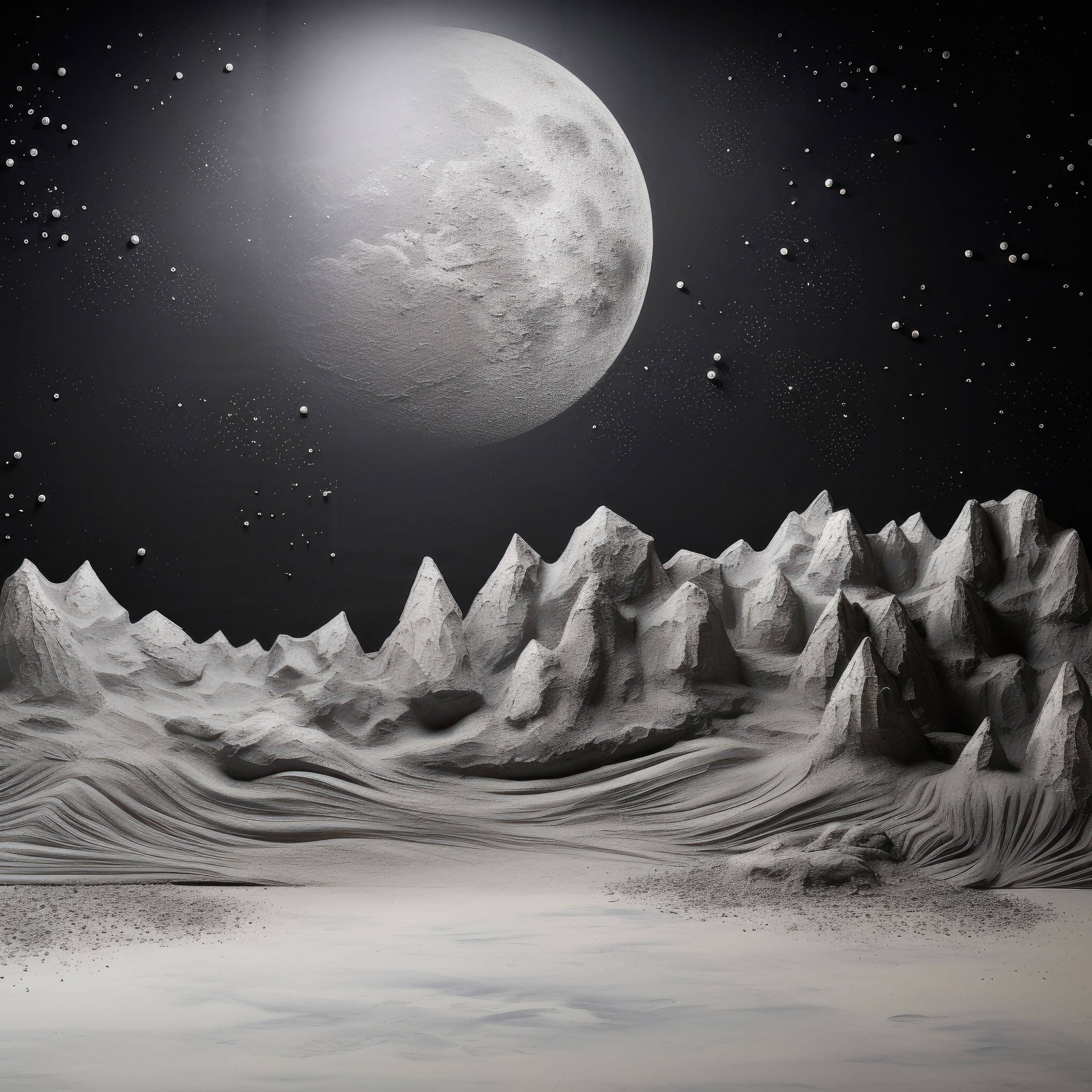 Lunar Landscape Digital Backdrop Collection 50 Jpeg Files - Etsy