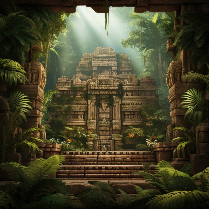 Ancient Mayan Temple Digital Backdrop Collection 50 Jpeg - Etsy