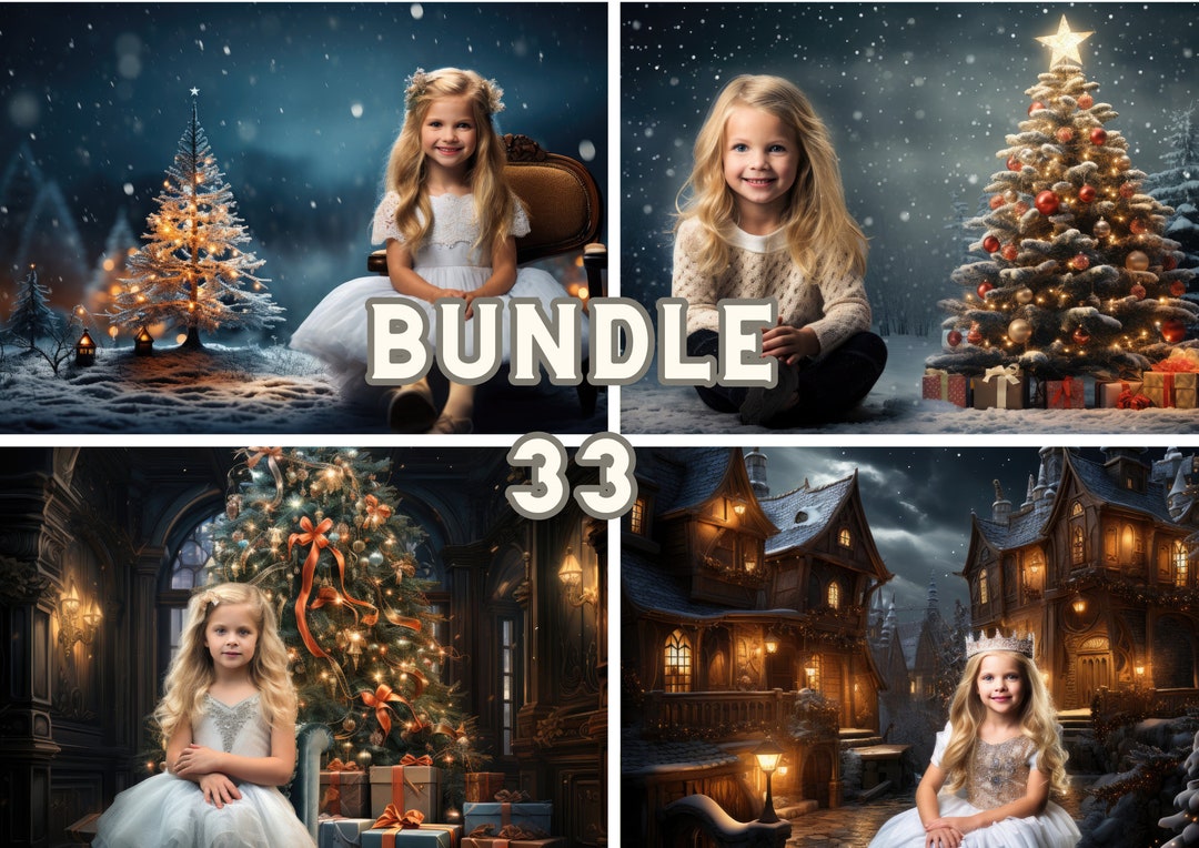 Festive Delights Digital Backdrop Bundle - 33 Christmas-themed ...