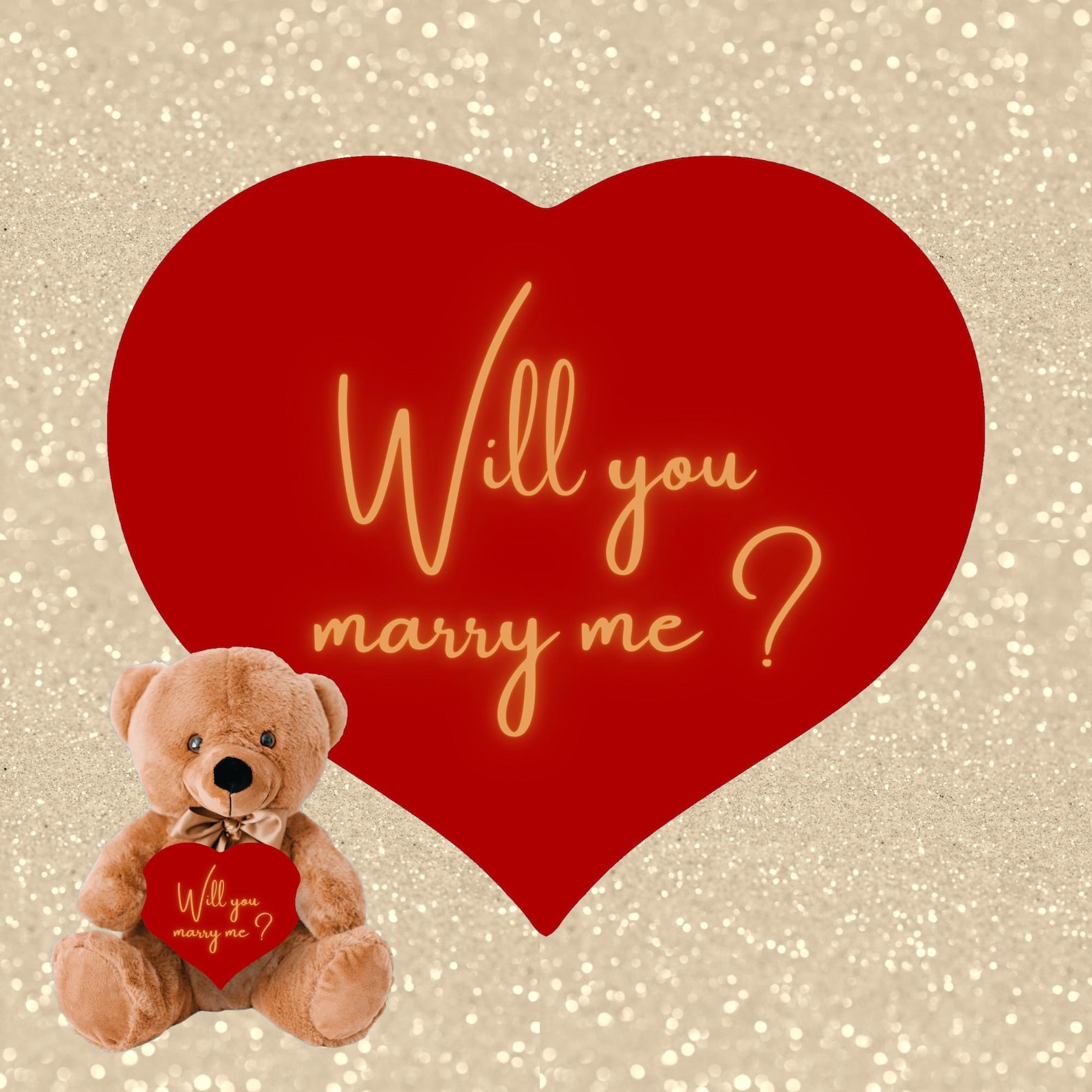 Romantic Proposal Gift Idea, Keepsake Teddy Bear for Proposals, Sweet ...
