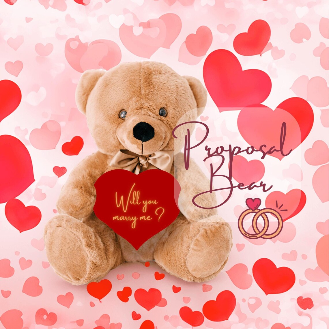 Romantic Proposal Gift Idea, Keepsake Teddy Bear for Proposals, Sweet ...