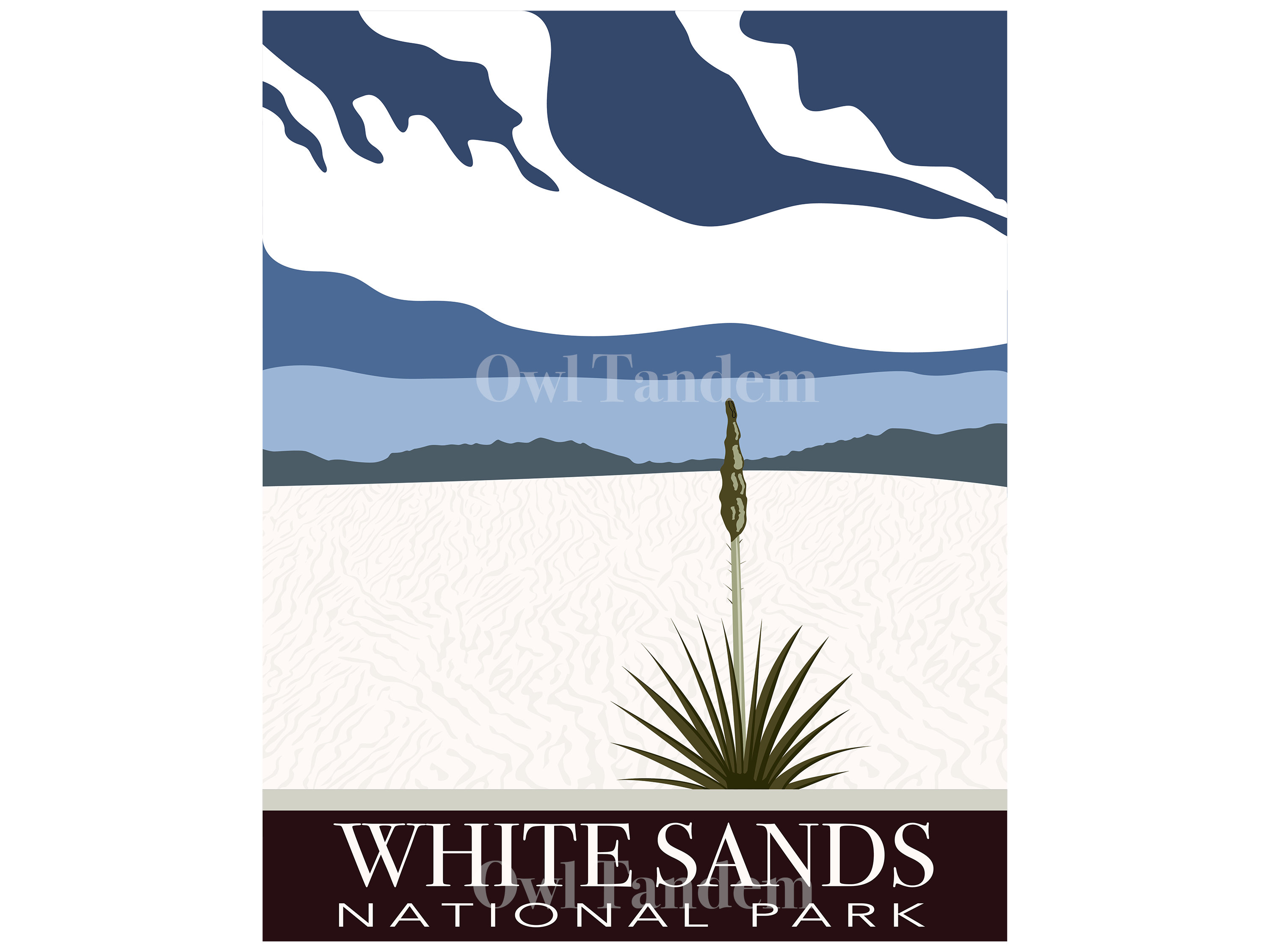 Vintage White Sands National Park Poster - Etsy