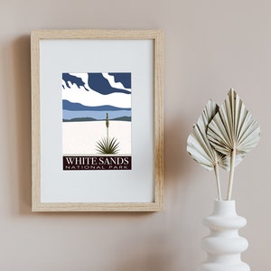 Vintage White Sands National Park Poster - Etsy