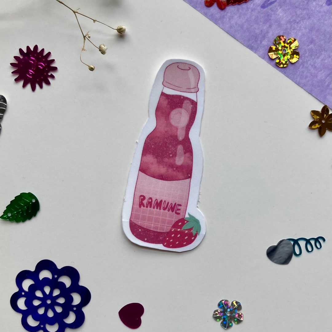 Strawberry Dreams Ramune Dicut Sticker - Etsy