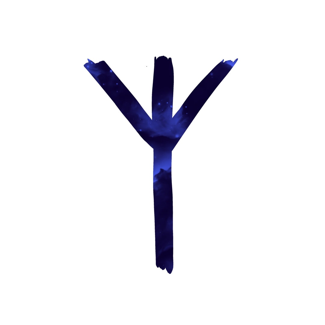 Algiz Rune, Elder Futhark PNG, Vikings Rune, Runic Alphabet Digital ...