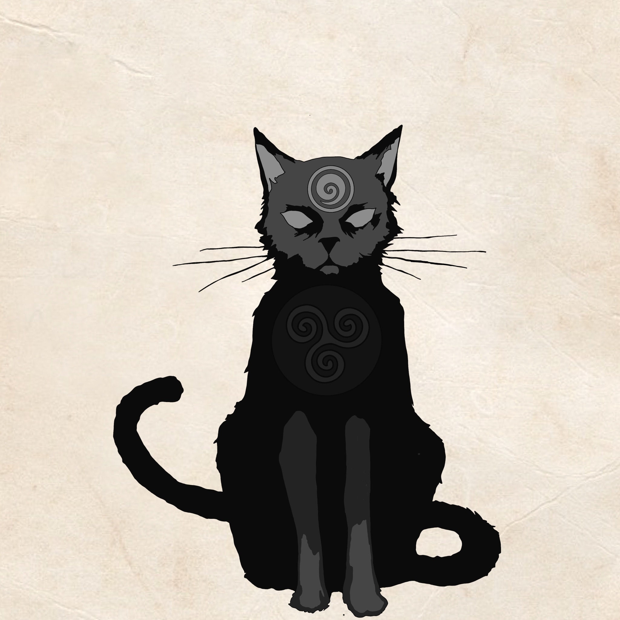 Cats Png, Black Cat Digital, Freya Cats, Yule Png, Viking Cats, Magic ...