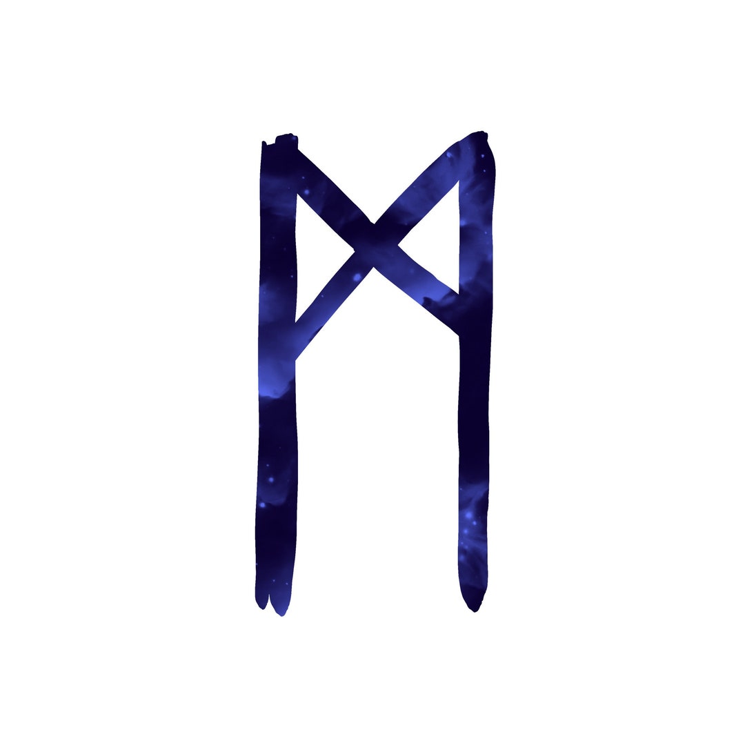 Mannaz Rune Elder Futhark PNG Vikings Rune Runic Alphabet - Etsy
