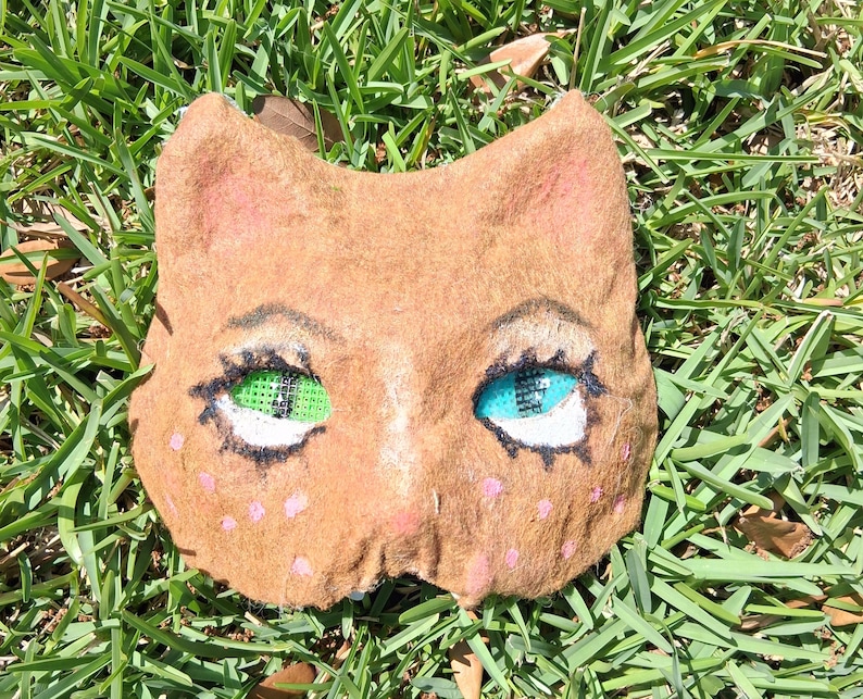 Manba Gyaru Cat Mask - Therian Gear, Therian Mask, Cosplay - Etsy