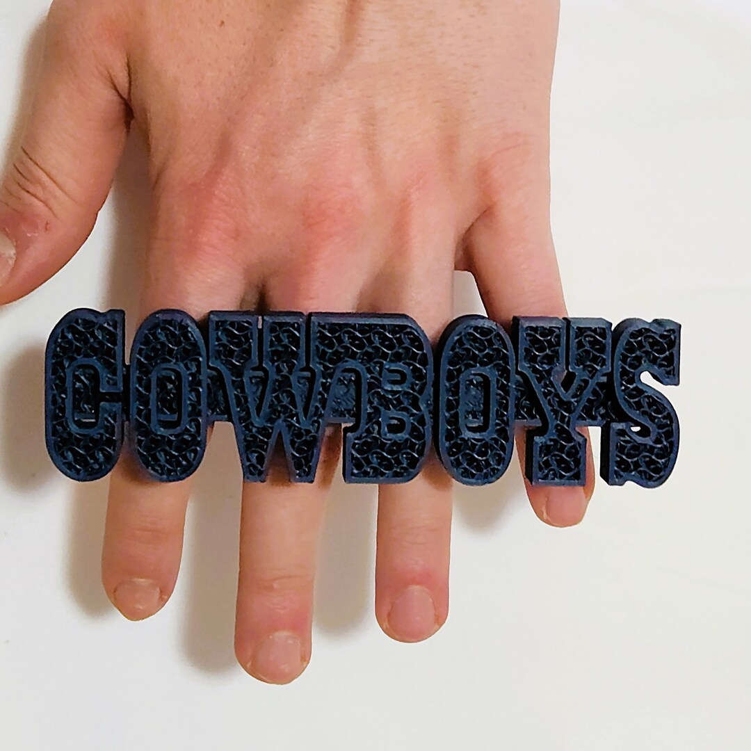 Cowboys Knuckle Rings - 3D Printed Dallas Fan Gear - Etsy