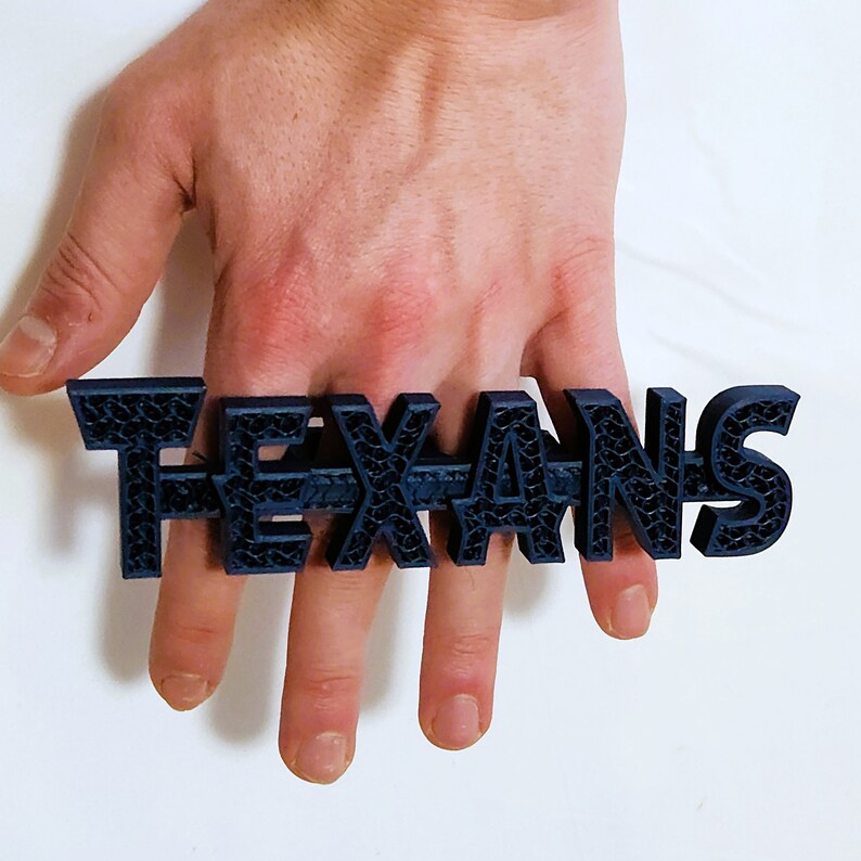 Texans Knuckle Rings - 3D Printed Houston Fan Gear - Etsy