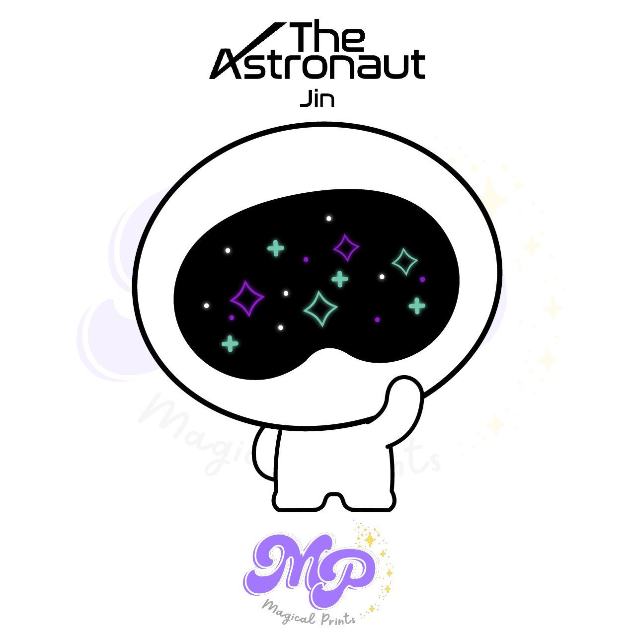 Wootteo / The Astronaut / Jin / BTS / Digital stickers / PNG - Etsy España