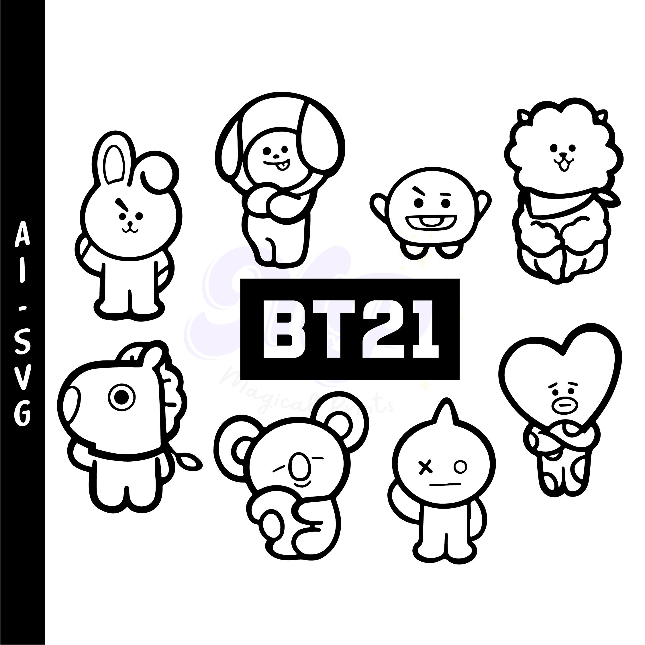 BT21 / Svg Ai / Cricut - Etsy