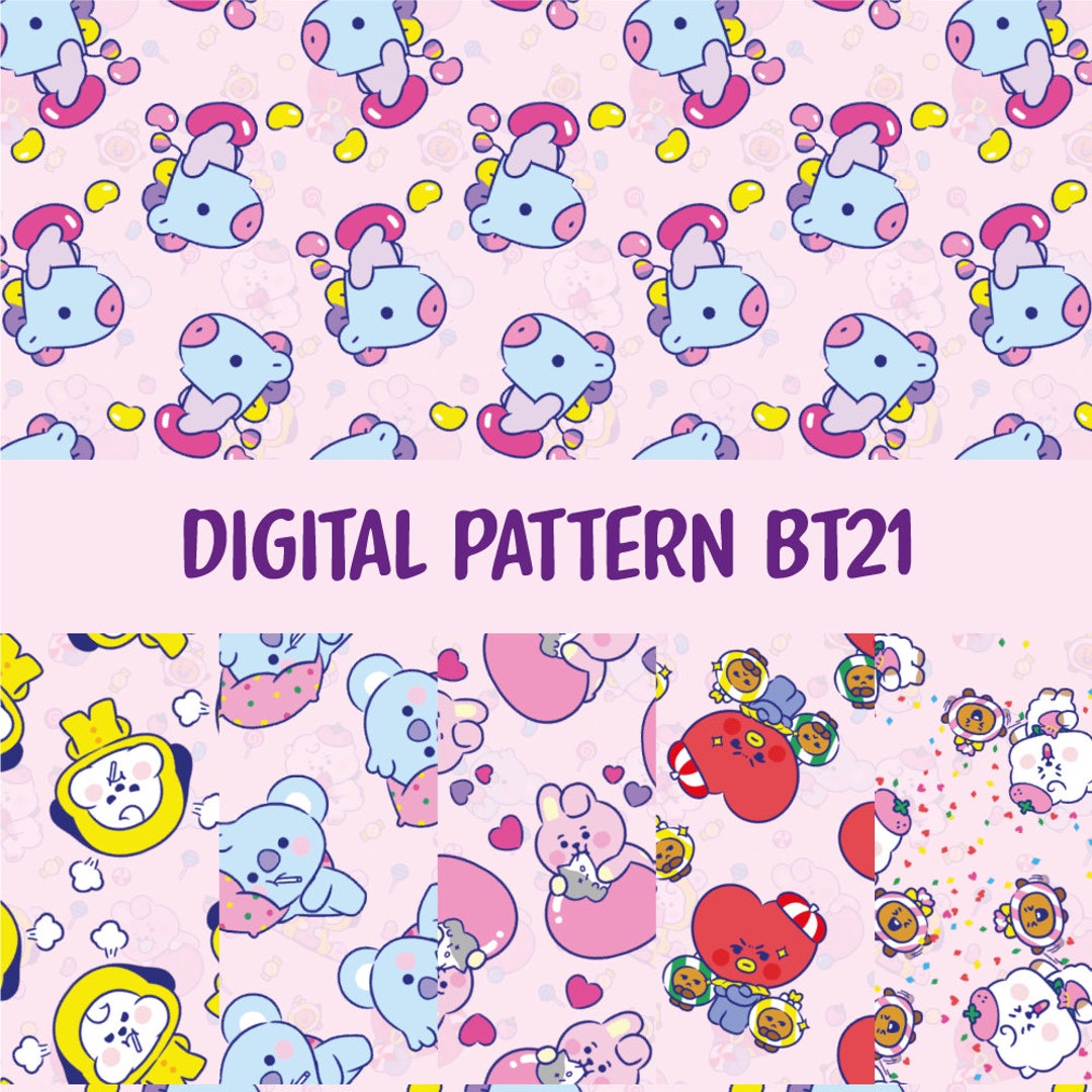 Digital Pattern BT21 Jelly Candy / Seamless File / Pattern - Etsy
